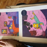 The Simpsons Homer Bush Watercolour Print, Scenic Simpsons, Homer ...