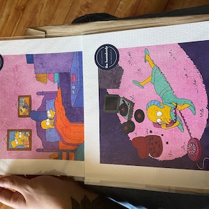 The Simpsons Homer Bush Watercolour Print Scenic Simpsons - Etsy