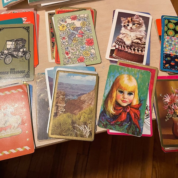Vintage Playing Cards - Assorted Set of 50 - Vintage Cards, Vintage ...