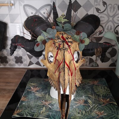 Pagan Skull Mask Leather Pattern PDF by Leatherhubpatterns - Etsy