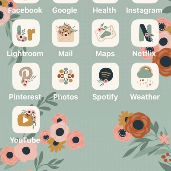 Hand Drawn App Icons, Ios Icons, iPhone Icons, Handdrawn Ios 14 Icons ...