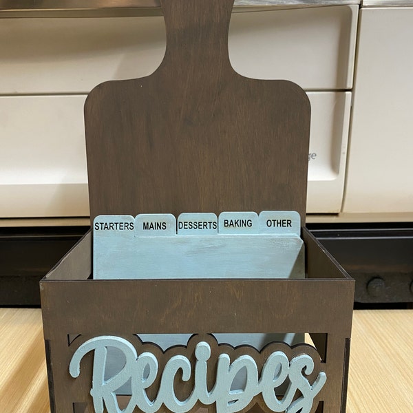 Recipe Crate Svg File, Cutting Board Recipe Box Svg, Glowforge Ready ...