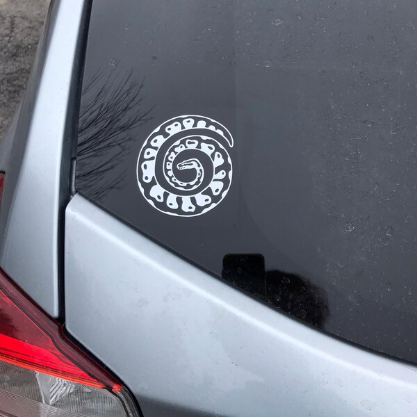 Ball Python Decal - Spiral Snake Sticker, Snake Decal, Serpent Decal ...