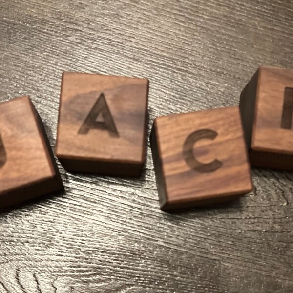 Custom Name Wooden Blocks handmade Personalized Blocks on Solid Wood ...