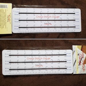 Cross Stitch Gauge Counted Cross Stitch Ruler, Fabric Count Finder ...