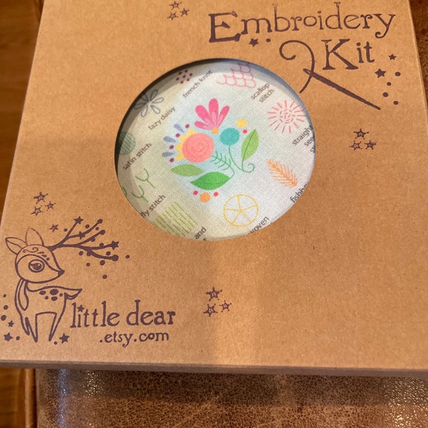 Stitch Sampler Full Kit Beginner Hand Embroidery Design, Printed Hand ...