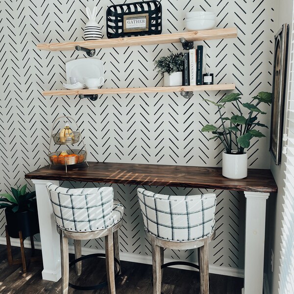 Herringbone Klein geometrisch wandschablone - XL 21.6"x39" Stencil ...