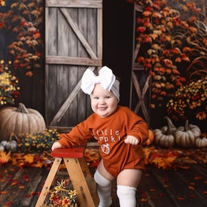 Little Pumpkin Baby Romper, Natural Fall Baby Bodysuit, Cute Fall ...