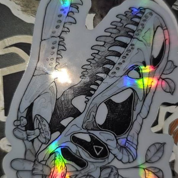 Holographic Dinosaur Stickers - Etsy