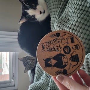 Cat Pairings Coaster Set - Etsy