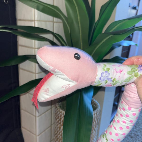 Patchwork Snake, Snake Plush, Snake Stuffed Animal, Reptile Toy ...