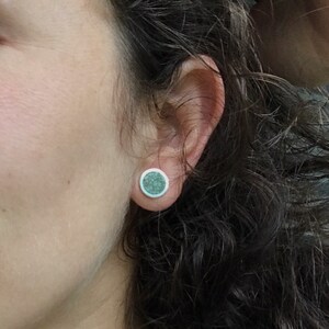 Silver and Crushed Turquoise Plugs Gauges Large Plugs Size - Etsy