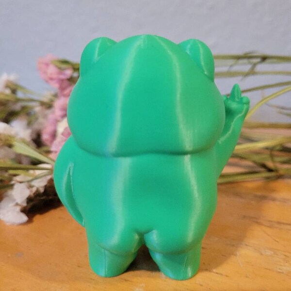 Rebellious Baby Yoda Figurine 3D Printed Grogu With Middle Finger Fun ...