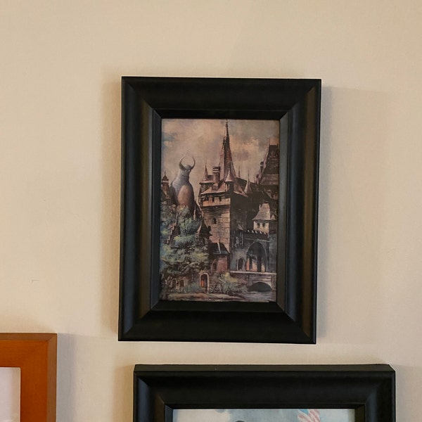 4" by 6" Postcard Print, "castle Monster" Altered Thrift Store Art - Etsy