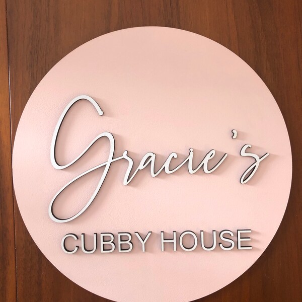 Cubby House Sign Custom Made Kids Room Home Decor - Etsy Australia