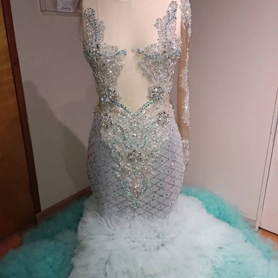 Super Sparkle Luxurious Silver Rhinestone Bridal Dress Trims - Etsy