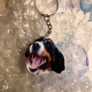 CUSTOM Pet Photo Keychain / Personalized Dog Keychain Cat | Etsy