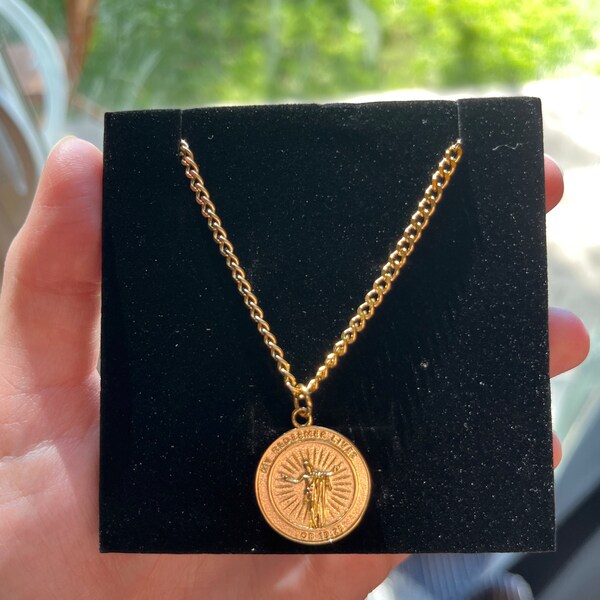 Silver My Redeemer Lives Necklace, Stainless Steel Christian Pendant ...