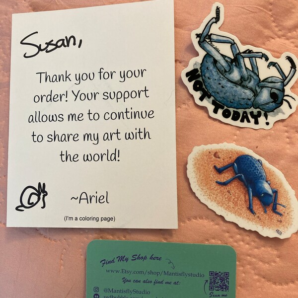 Isopod Bookmark - Block Print, Each One is Unique! - Etsy