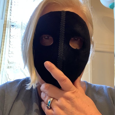 Limited Edition. Half Face Demon Mask. Black and Gold Demon Mask ...