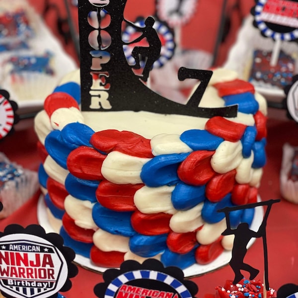 BOY OR GIRL Custom Warped Wall Cake Topper, Rock Climbing Party ...
