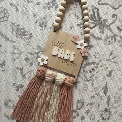 Little Babe Cave Boho Girls Decor Floral Girls Sign Nursery Decor ...