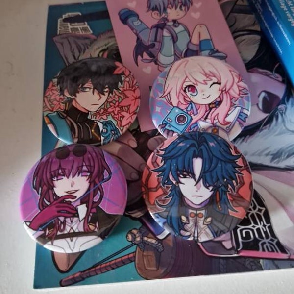 Honkai Star Rail Button Pins / Badges 45mm (more Characters Soon) - Etsy
