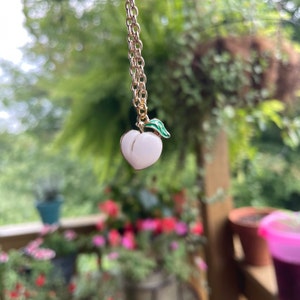 4, 20 or 50 BULK Enamel Peach Charm, Georgia Peach, Pink Peach Charm ...