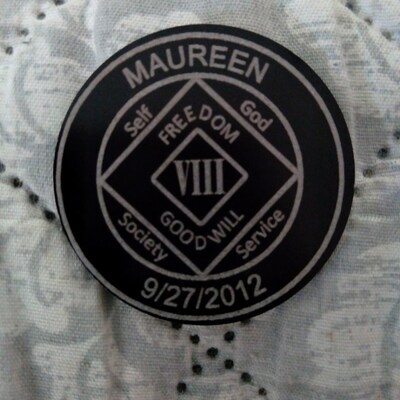 Personalized NA Anniversary Token, Anodized Aluminum Narcotics ...