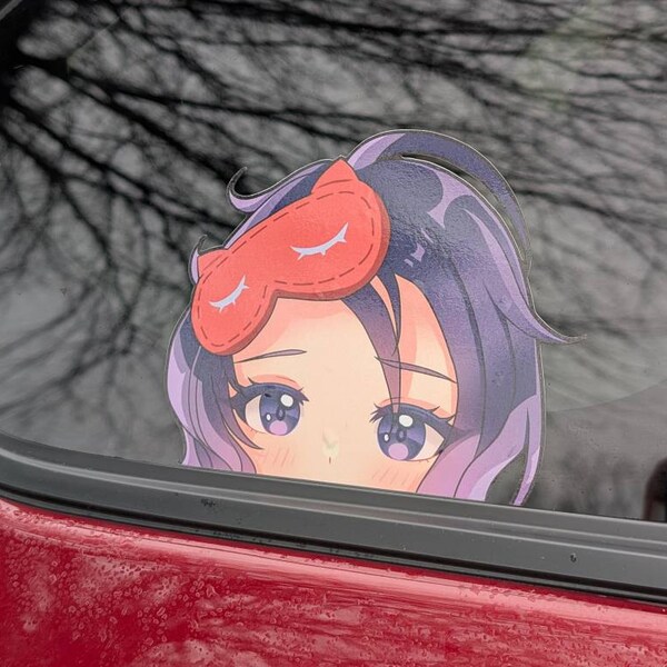 Snow White Window Peeker 6.8" Car Decal Sticker | Goddess of Victory ...