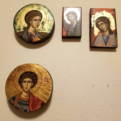 Virgin Mary Icon,hand Made Orthodox Icon , Christian Icon,byzantine Art ...