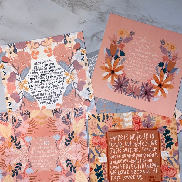 God's Love Bible Verse Cards: Scripture Affirmations - Etsy