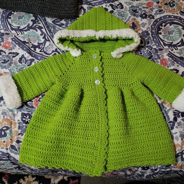 CROCHET PATTERN + VIDEO | Crochet Baby Coat Pattern | Crochet Baby ...