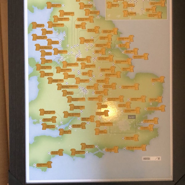 Scratch off 92 Football Grounds Print - 2025-2026 Season, Gift for Him ...