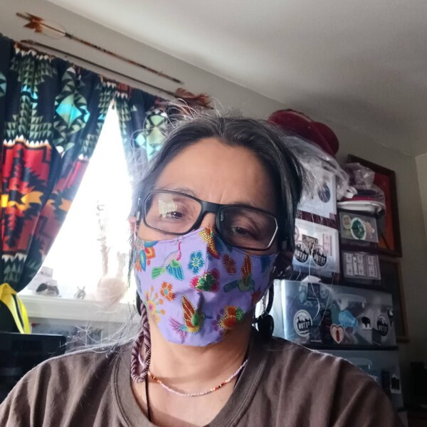 Metallic Floral Scarf Navajo Flower Scarf grandma Scarf saani Diné ...