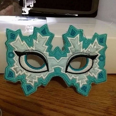 Snow Queen Mask in the Hoop Embroidery Applique Design 2 Sizes for ...