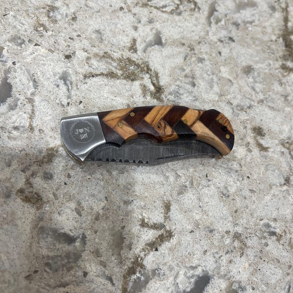 Handmade Damascus Cheese Knife Set of 5 Pcs With Olivewood Handle ...