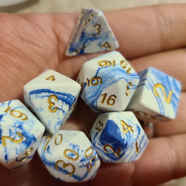 Porcelain Dice Set (made to Order) - Etsy