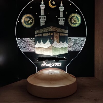 Kaaba With Name Night Lamp, İslamic Room Decor, Gift for Muslim Friend ...