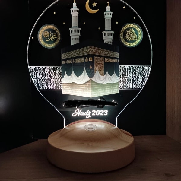 Kaaba With Name Night Lamp, İslamic Room Decor, Gift for Muslim Friend ...