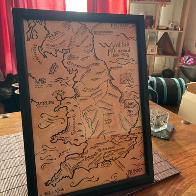 Hand-drawn Map of 'the Last Kingdom' Locations Map - Etsy Canada