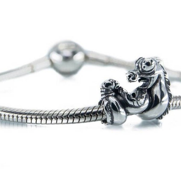 Furry the Cat Charm, Fits Pandora Bracelet, Aurora Charm, Sterling ...