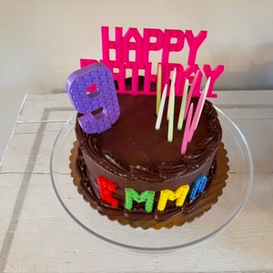 Celebration Cake Set Happy Birthday Sign and Numbers Cake - Etsy