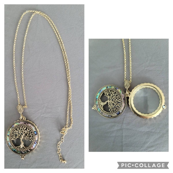 Tree of Life With Abalone 6 Times Magnifier Magnifying Glass Top ...