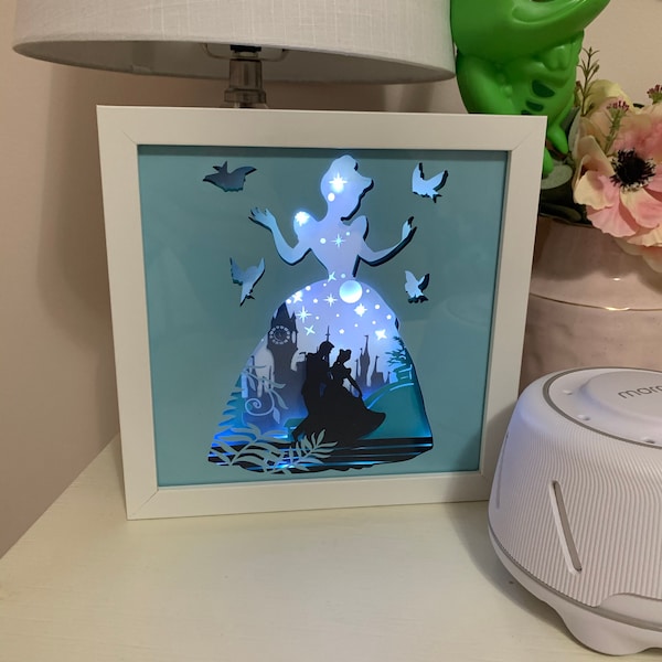 Cinderella Inspired Lighted Shadow Box - Etsy