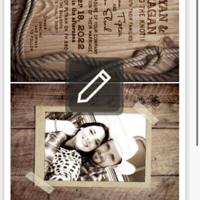 Rustic Charm Wedding Invitation and Matching Response Card DIY ...