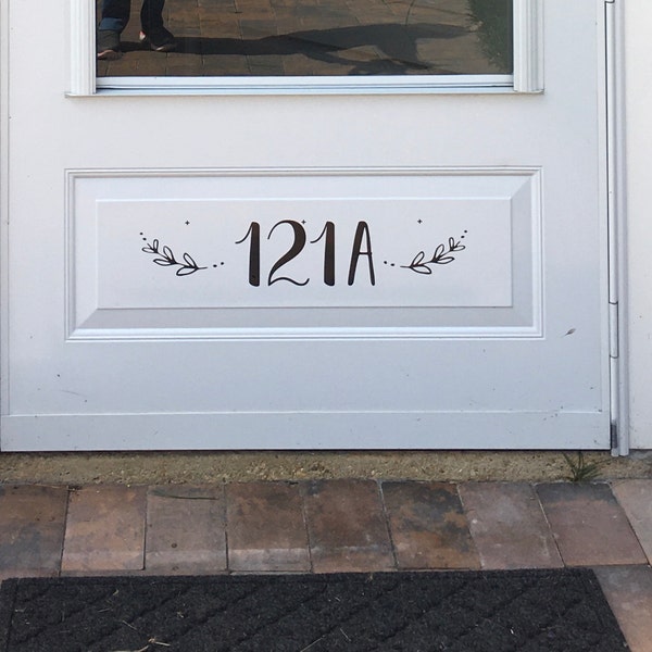 Home Address, Front Door, Front Door Decal, Home Address Decal, Address ...