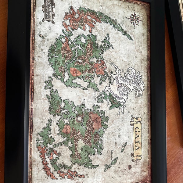 Map of Gaia From Final Fantasy VII - World Map - Final Fantasy 7 ...