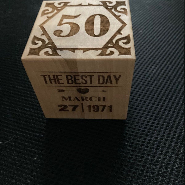 Custom Engraved Wooden Block, Anniversary Mementos, Family Story ...