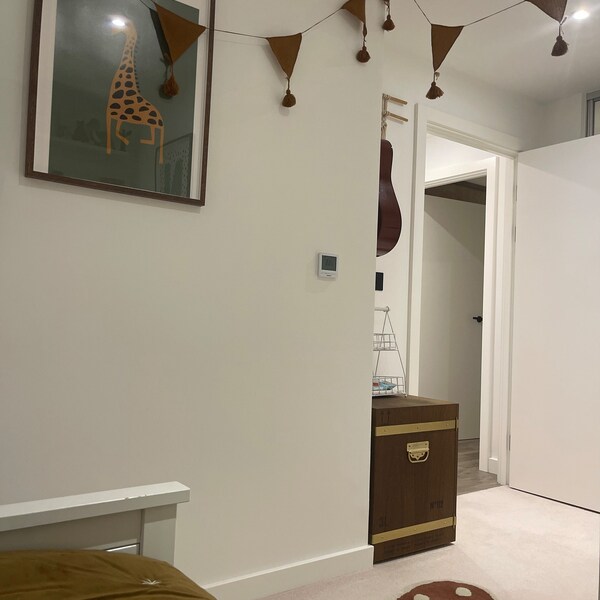 Ochre Bunting Flags, Caramel Nursery Bunting, Triangle Flags, Garland ...